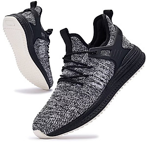 SDolphin Running Workout Shoes for Men - Gym Athletic Training Sports Exercise Memory Foam Sneakers MIX GREY Size 14