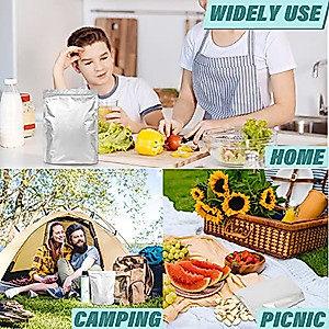 35 Pack 1 Gallon Mylar Bags for Food Storage with Labels(40pcs), Size 10''x15'' Mylar Bags 1 Gallon with Extra Thick 4.7 Mil Each Side, Heat Sealable Bags for long term food storage