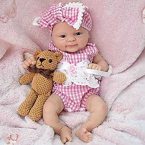 Miaio 14" Reborn Baby Dolls, Full Silicone Baby Dolls, Realistic Soft Silicone Newborn Baby Doll, Real Full Body Silicone Reborn Baby Dolls, Not Vinyl Dolls - 4