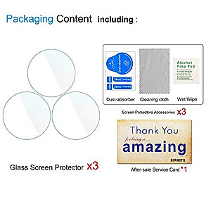 Suoman 3-Pack for NEW Fossil Women's Gen 5E 42mm Screen Protector, 2.5D 9H Hardness Tempered Glass Screen Protector for Fossil Women's Gen 5E 42mm Smartwatch