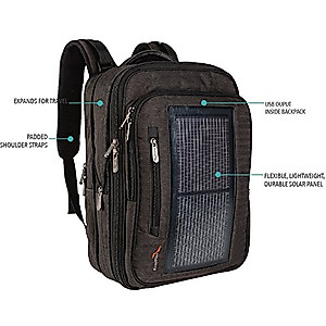 EnerPlex Packr Executive Solar Powered Backpack (PREXECGY)
