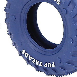 2pcs for Puppies Teething, Unbreakable Rubber Tire Dog Toy Pet Chew Toy for Medium Large Dogs, Indestructible Dog Toys for Fun, Training, Dental Care, Clean Teeth