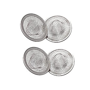 UUYYEO 20 Pcs Small Mesh Sink Strainer Stainless Steel Mesh Round Filter Garbage Disposal Basket Filter Drain Hair Catcher