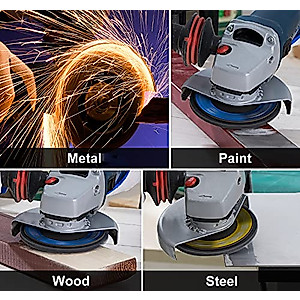 S SATC Abrasive Wheels & Discs 4-1 2 Inch Flap Disc 10 PCS 4.5" x 7/8" 40 60 80 120 Grit Fast Cutting Speed Zirconia Alumina Grinding Disc for Angle Grinder Type #29