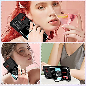 Funermei (2in1 for Moto G Stylus 5G 2022 Case for Women Gameboy Cute Console Phone Cover Girls Men Cartoon Fashion Cool Funny Design with Camera Cover and Ring Stand Funda for Moto G Stylus 5G Case