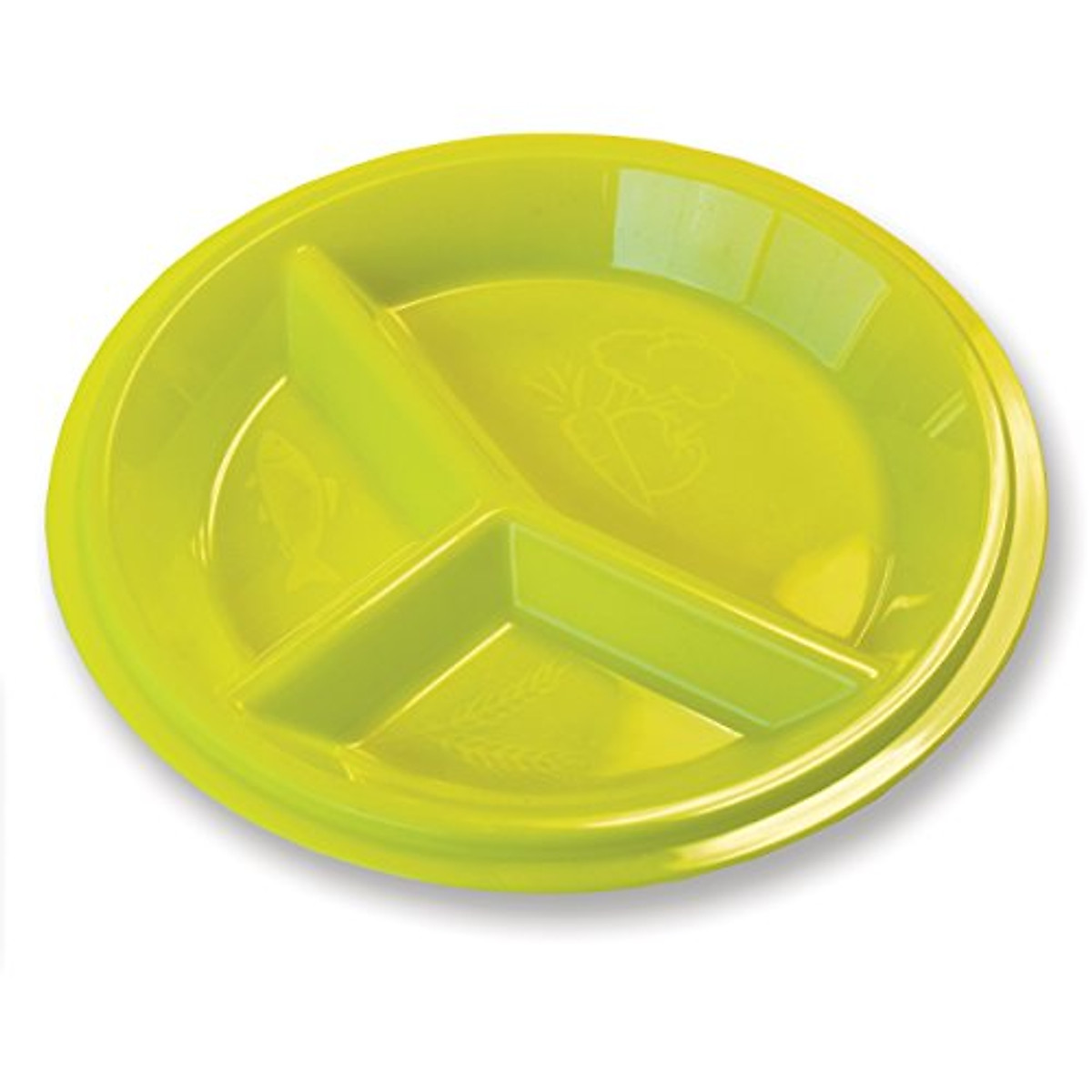 Rehabilitation Advantage 3 Compartment Portion Plate with Lid (Set of 2)