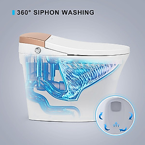 Smart Toilet Bidet Toilet Foot Sensor Flush Heated Seat Multi Function Remote Control Soft Closing Seat Smart Bidet Automatic Flushing