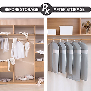 Garment Bags for Travel, 50'' Garment Bags for Hanging Clothes, Suit bag (Set of 2, 23.3'' X 50'')