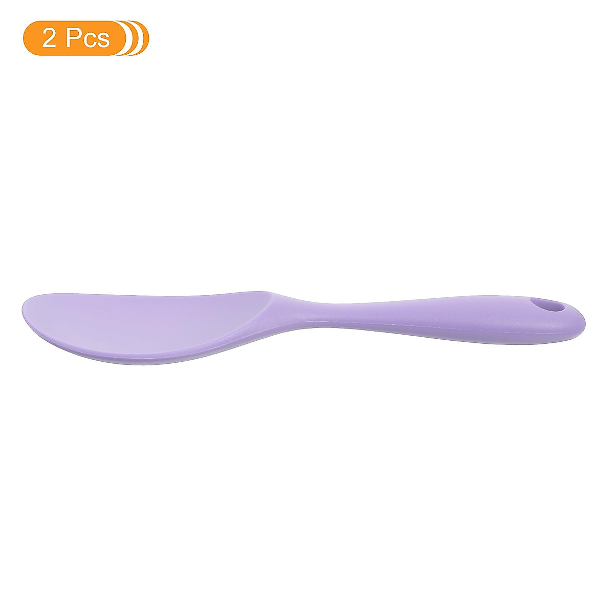 uxcell 2 Pack Rice Paddle, Silicone Rice Spoon Non Stick Rice Spatula Heat Resistant Rice Cooker Spoon, Purple