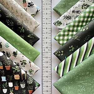 Precut Quilting Fabric Squares – 100% Cotton 60pcs 8 x 8 inches (20cm x 20cm) Sewing Fabric Bundle for Patchwork and Crafts, Turkish Cotton (Eco Style, #10)