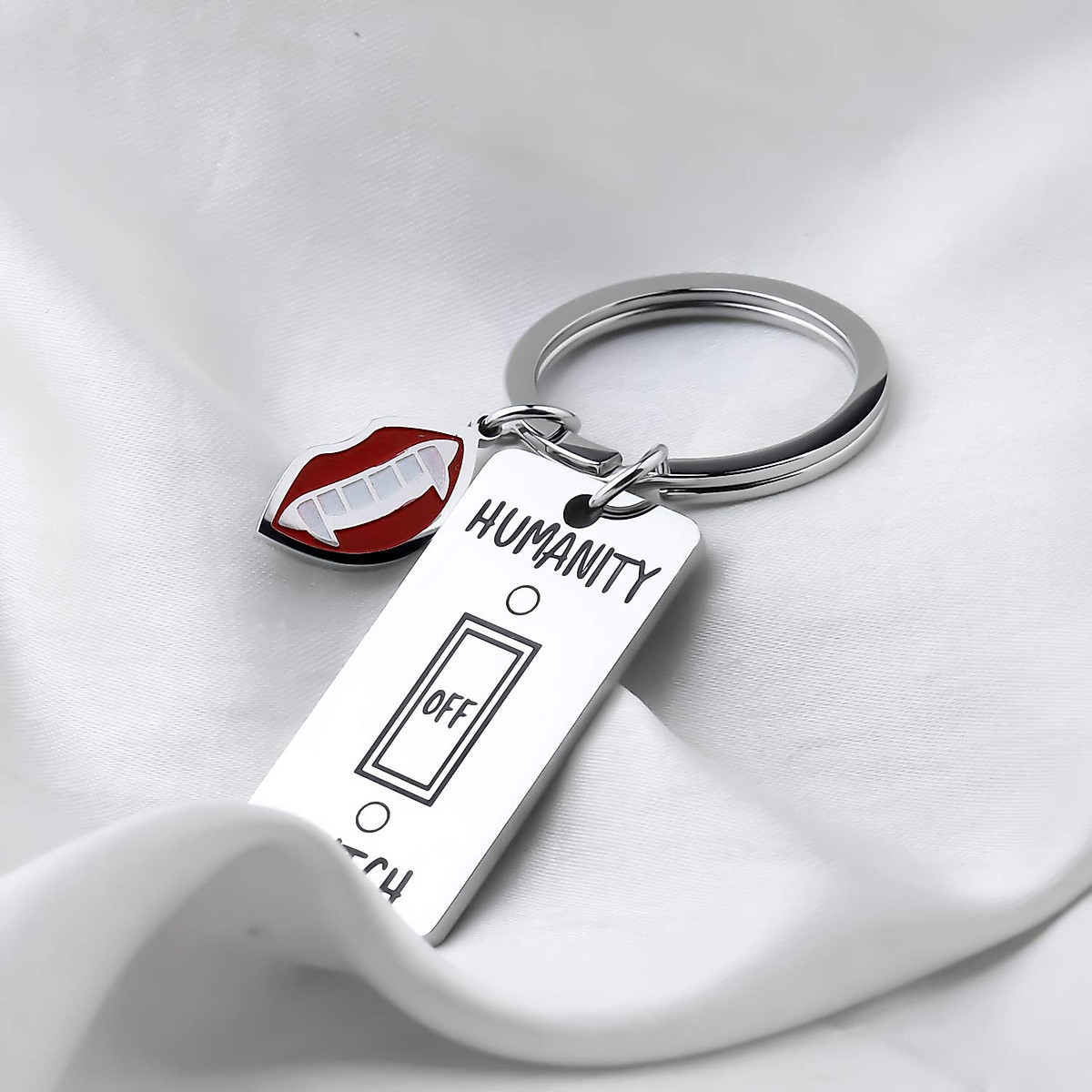 BLEOUK The Vampi Inspired Gift Humanity Switch Off Keychain for Fans Fandom (HUMANITY SWITCH OFF)