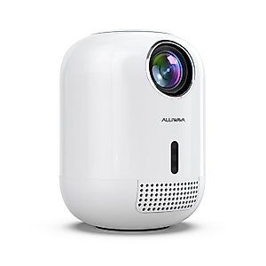 [Auto Focus/Keystone]Portable Mini Projector with 5G wifi 6 and bluetooth, 4K Native 1080P Outdoor Movie Projector,Smart Home Projector Compatible with iOS/Android/HDMI/USB