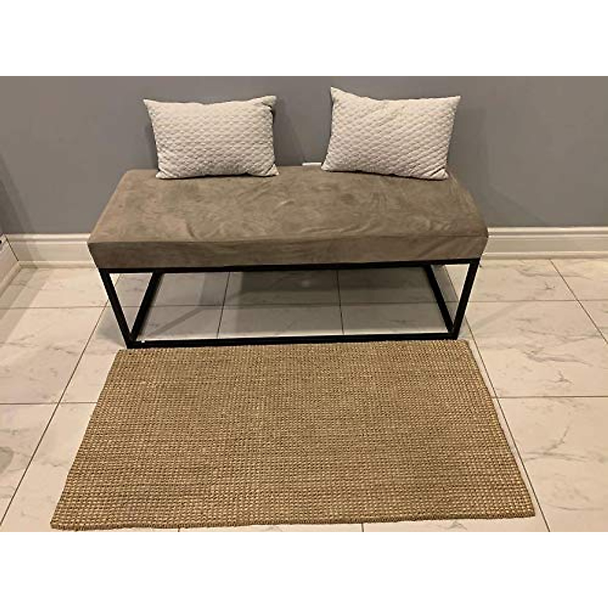 Handwoven Jute Mat (24" W X 36" L, Natural)