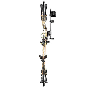 Bear Archery Legit Ready to Hunt Compound Bow Package for Adults & Youth, Right Hand, Mossy Oak Bottomland