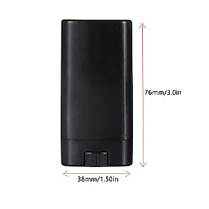 Minsily 20 PCS 15ml Empty Plastic Oval Deodorant Containers Oval Lip Balm Tubes 0.5 Oz Deodorant Sticks Containers Oval Twist-Up Tubes BPA-Free for DIY Homemade Crayon Chapstick Vials Holder(Black)