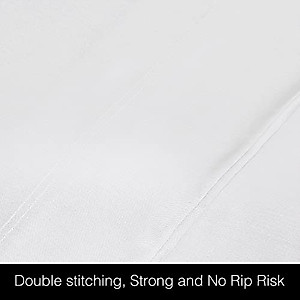 BEDELITE Pillow Cases Standard Size Set of 2, Rayon Derived from Bamboo, Cooling Pillow Cases for Summer Hot Sleepers & Night Sweats, Breathable Silky Soft Envelope Pillowcases(White, 20"x26")