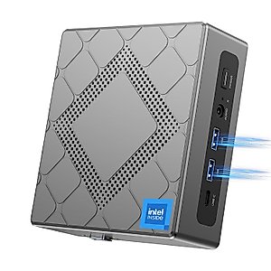 KAMRUI Mini PC, Intel Core i7-10710U(6C/12T,up to 4.7GHz),16GB DDR4 512GB SSD Mini Desktop Computer, WiFi 6/BT 5.2/ Type C Gigabit Ethernet/Business/Home/Media/Office