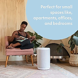 Aeris aair lite Air Purifier - True HEPA H13 Filtration - Eliminates Particulates from Small Rooms - No Harmful UV - Quiet/ Low Noise - Wi-Fi Connectivity - Blue