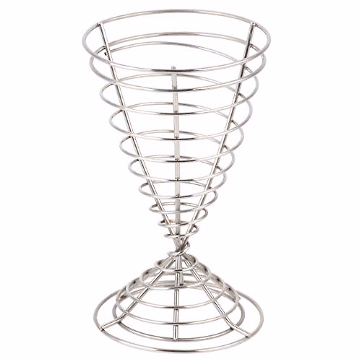 G.E.T. 4-88068 Stainless Steel Stainless Steel Spiral Cone French Fry Holder Stainless Steel Specialty Servingware Collection