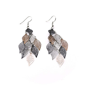 Boho Leaf Dangle Earring for Women Super Lightweight Chandelier Dangle Drop Earring