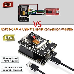 Aideepen ST Link V2 Programming Unit Mini Emulator Downloader M89 New (Random Color)+2 PCS ESP32-CAM W-BT Board