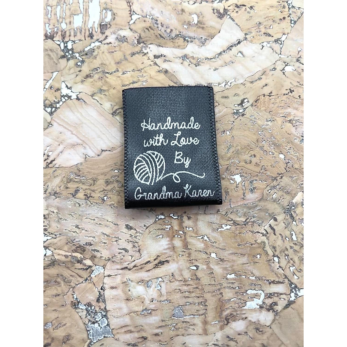 30 Black Custom Printed Satin Fabric Labels Sew On for Clothing, Crafts, Nursing Home Clothing, Children's Clothing, Knitting, Crocheting, Handmade Items