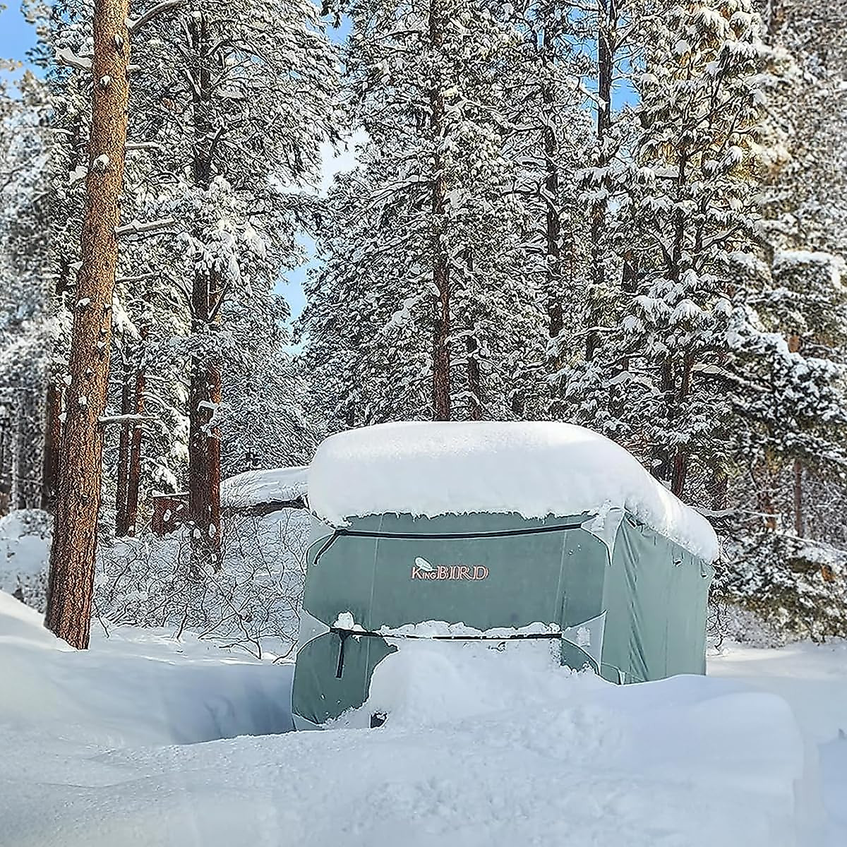 KING BIRD Upgraded Class C RV Cover, Extra-Thick 5 Layers Anti-UV Top Panel, Durable Camper Cover, Fits 20'- 23' Motorhome -Breathable, Water-Proof, Rip-Stop with 2Pcs Extra Straps & 4 Tire Covers