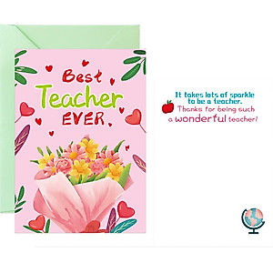 Fancy Land Teacher Thank You Card Appreciation Cards for Preschool Kindergarten Graduation 12Pcs