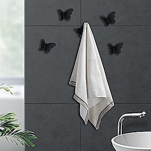 oAutoSjy 5pcs Butterfly Coat Hat Hooks Wall Mounted Metal Hooks Stainless Steel Bath Towel Hook Decorative Wall Animal Hooks Robe Hangers Home Decor Hanging Rack Hooks for Entryway Bedroom Bathroom