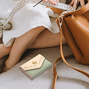 TENDYCOCO Women Fashionable Print Wallet Bifold Purse ID Window Credit Card Holder Portable Storage Wallet