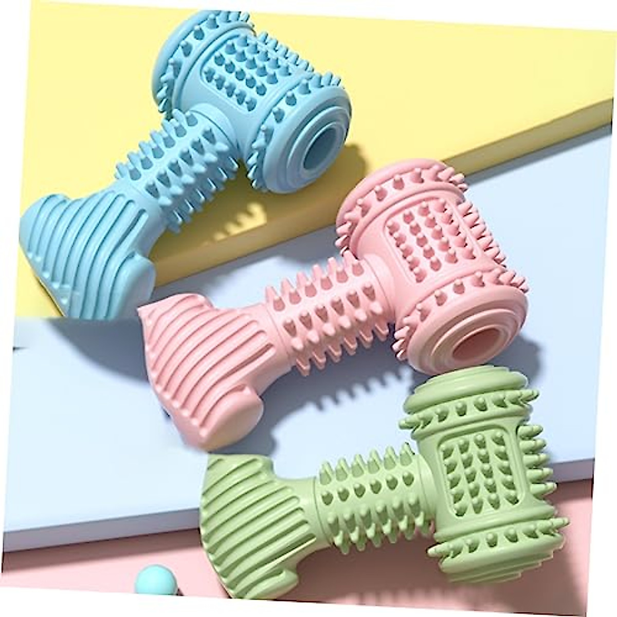 Dog Toy Cleaning Accessories Cleaning Toys Chew Toys Dog Toys Small Dogs Toys Dental Dog Chew Toy Wear-Resistant Chewing Toy Compact Chewing Toy TPR Household Set Pink Toys (Color : Sky-Blue