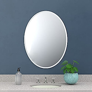 Gatco Beveled Easy Mount Mirror, 32" H x 24" W, Silver