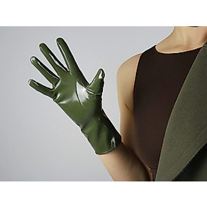 DooWay Women Sexy Faux Leather Shiny Long Latex Gloves Mittens Culb Wear Cosplay Costumes Opera Evening Finger Gloves