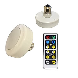 2 Pack Battery Operated Light Bulbs for Lamps with Remote,Replacement AA Battery Light Bulbs,Battery Powered LED Puck Lights With E26 Screw in for Non Electric Wall Sconce and Pendant light Fixture