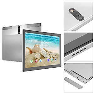 HD Tablet, Octa Core 10.1in Tablet 2.4G 5G WiFi Support Dual Card Dual Standby for Android8.1 for Drawing (US Plug)