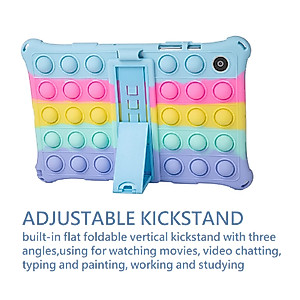 Galaxy Tab A8 Case for Kids Girls Boys, Tablet A8 Case 10.5-inch, UFAINEI Cute Silicone Cases for Samsung Tab A8 with Pencil Holder Kickstand&Detachable Shoulder Strap(SM-X200/SM-X205/SM-X207)