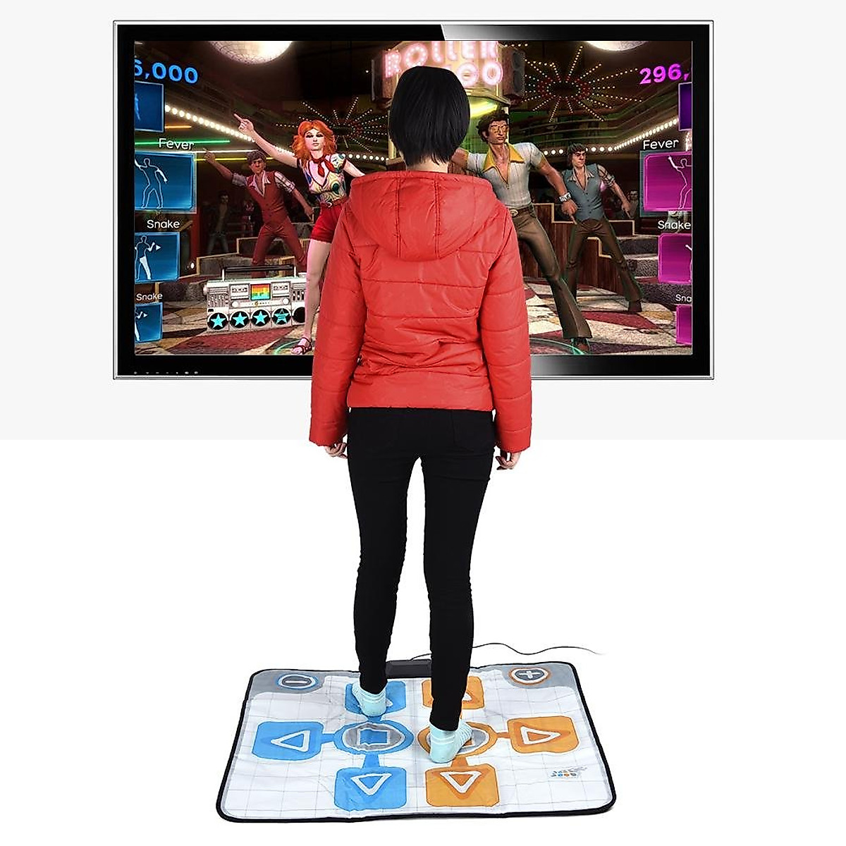 Sonew Double Person Non-slip Party Dancing Pad Dance Mat Compatible for Nintendo Wii Console Game