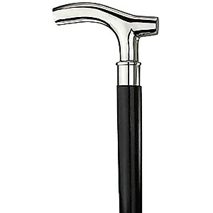 Halloween Brass Silver Brass Marine Head Handle Vintage Style Black Wooden Walking Stick Cane (2 Fold Wooden Walking Cane )