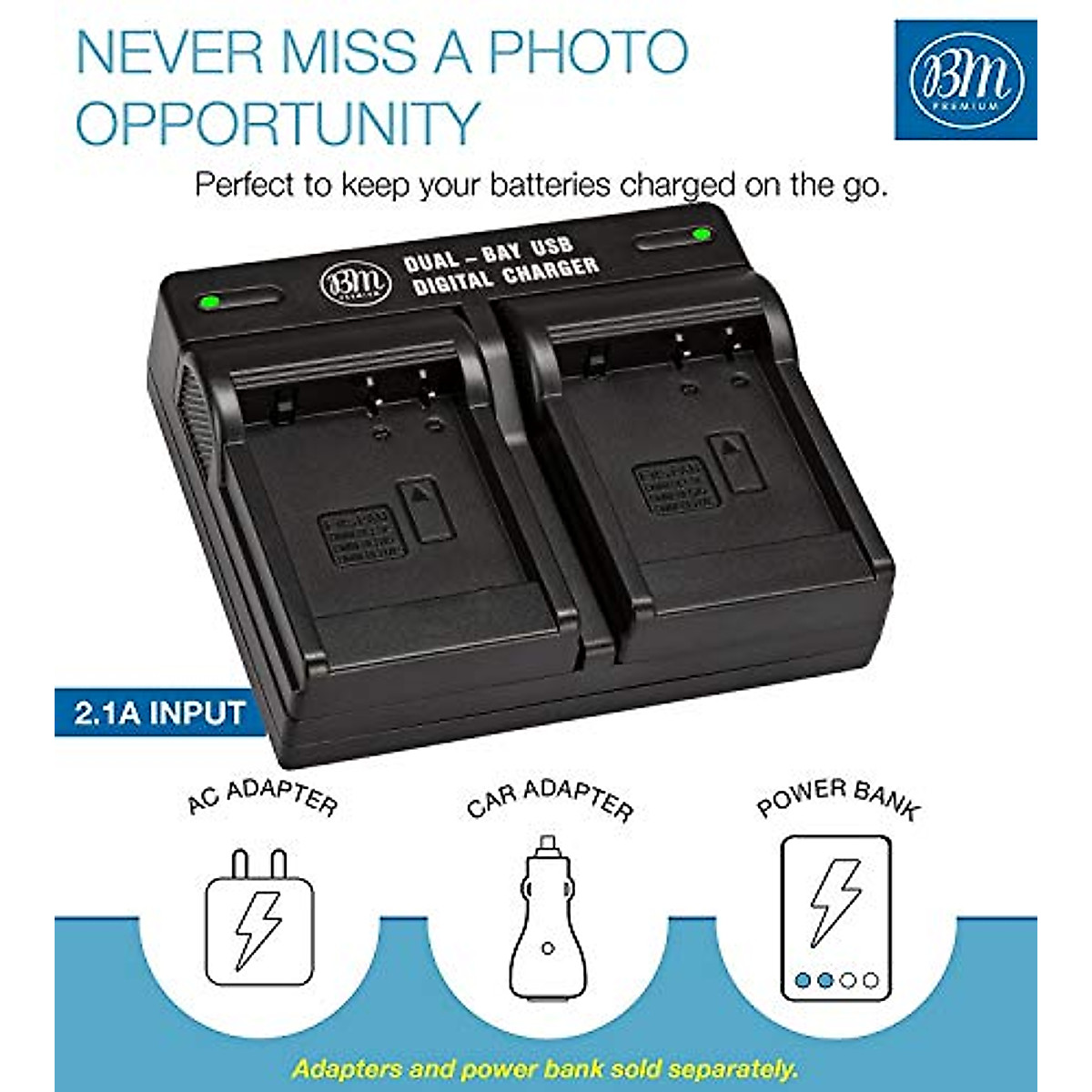 BM Premium 2 Pack of DMW-BLC12 Batteries and Dual Bay Charger for Panasonic Lumix DC-FZ1000 II DC-G95 DMC-G85 DMC-GH2 DMC-G5 DMC-G6 DMC-G7 DMC-GX8 DMC-FZ200 DMC-FZ300 DMC-FZ1000 DMC-FZ2500 Cameras