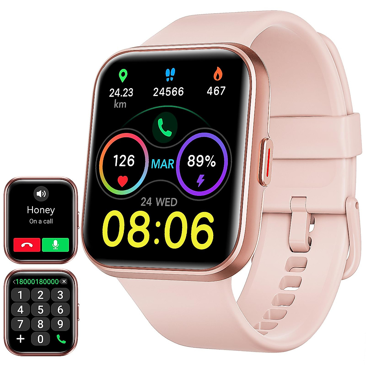 ENOMIR Smart Watch for Women, Compatible with iPhone/Samsung/Anroid Answer/Make Call& Alexa Built-in, Fitness Tracker with 100 Sports 5ATM Waterproof, Smartwatches with Heart Rate SpO2 Sleep Monitor