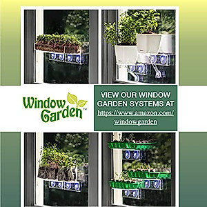 Window Garden Double Veg Ledge Shelf Organic Wheatgrass Kit Bundle (5) -Enough Pre-Measure Seeds, Fiber Soil to Grow 5 Trays on Your Indoor Window. Superfood Healthy Benefits for You and Your Cat.
