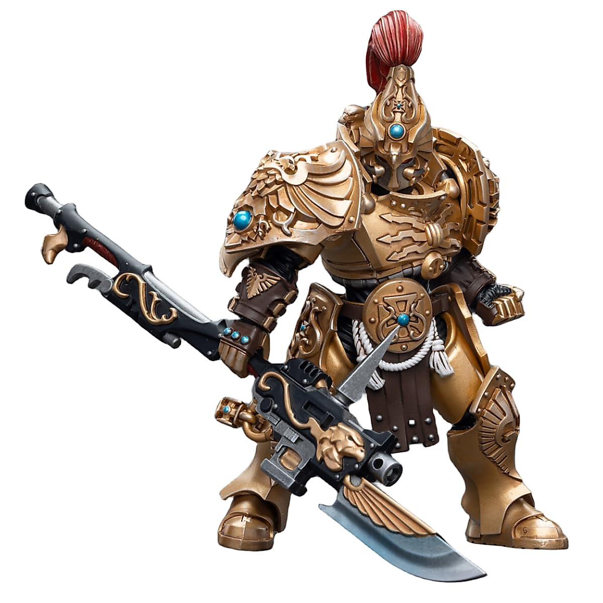 HiPlay JoyToy Warhammer 40K Collectible Figure: Adeptus Custodes Custodian Guard with Guardian Spear 1:18 Scale Action Figures JT7806 (Guard with Guardian Spear)