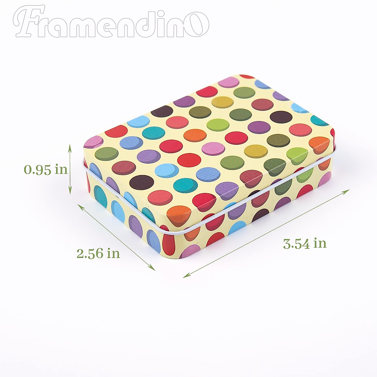 Framendino, 5 Pieces Metal Tins Box Containers Mini Portable Small Tins Box Rectangular Empty Storage Containers Portable Case with Lid