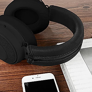 Geekria Headband Cover Compatible with Razer Kraken Pro V2, 7.1 V2, 7.1 Headphones/Headband Protector/Headband Cover Cushion Pad Repair Part, Easy DIY Installation (Black)
