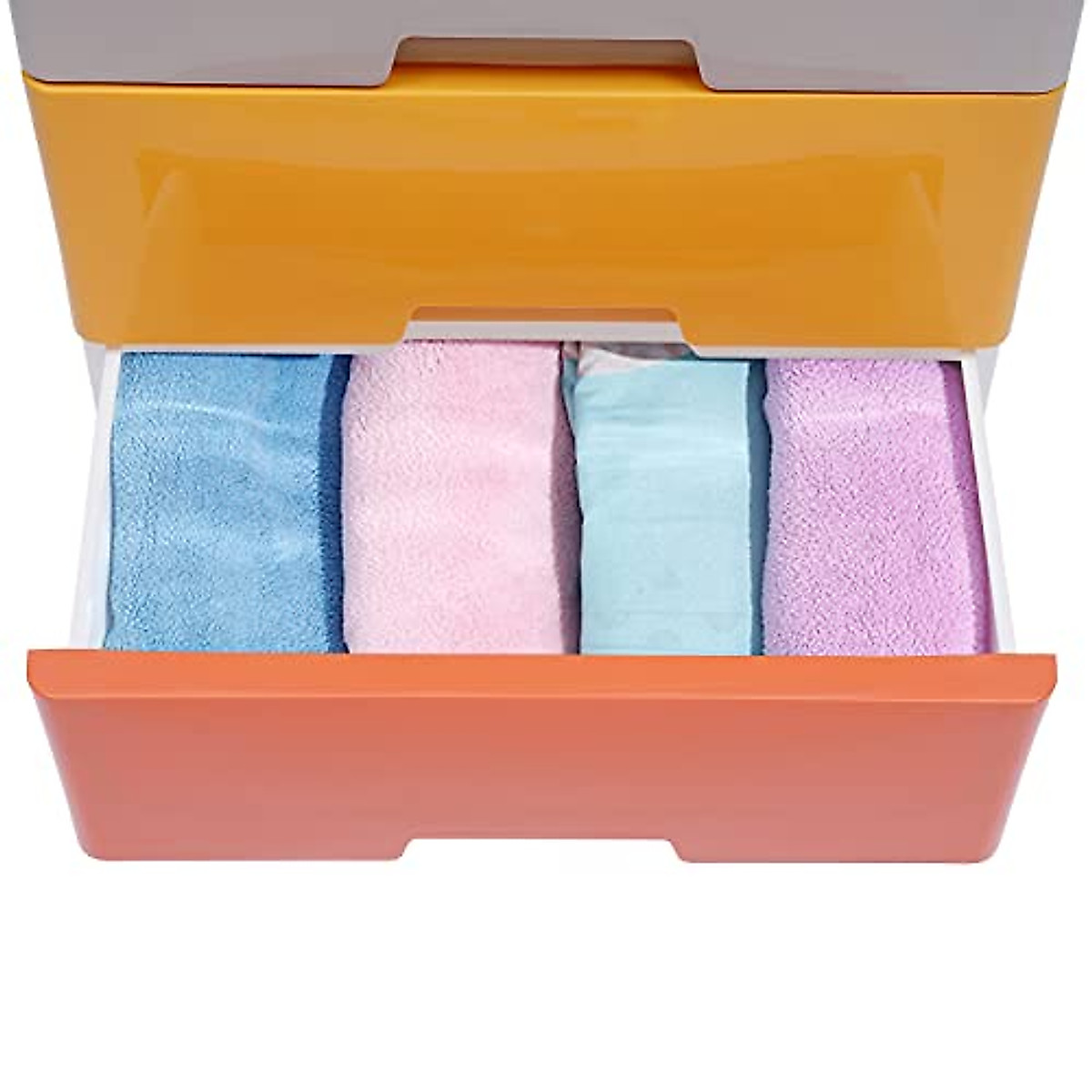 5 Layers Plastic Storage Cabinet, Storage Dresser with 5 Drawers, Organizer Unit for Hallway Entryway, Home Furniture Suitable for Boy's Girl's Room, Playroom, Bedroom