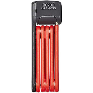 ABUS Bordo Ugrip Lite 6055/60cm Security Level 7 Bike Lock, Red
