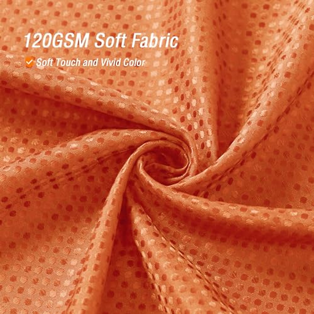 Gibelle Burnt Orange Shower Curtain, Waffle Weave Textured Fabric Shower Curtain for Bathroom - Soft Cloth & Hotel Spa Luxury, Water Repellent, Machine Washable, 72X72, Burnt Orange