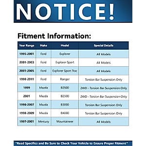 Detroit Axle - 2pc Front Lower Control Arms for Ford Explorer Sport Trac Ranger Mazda B2500 B3000 B4000 Mercury Mountaineer Lower Control Arms & Ball Joints Pair Set Assembly Replacement
