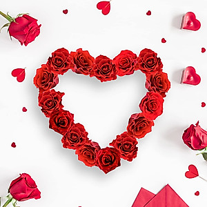 bememo 2 Pieces 16 Inch Heart Wire Wreath Frame Metal Flower Wreath Frames for New Year Valentines Party Decoration, Dark Green