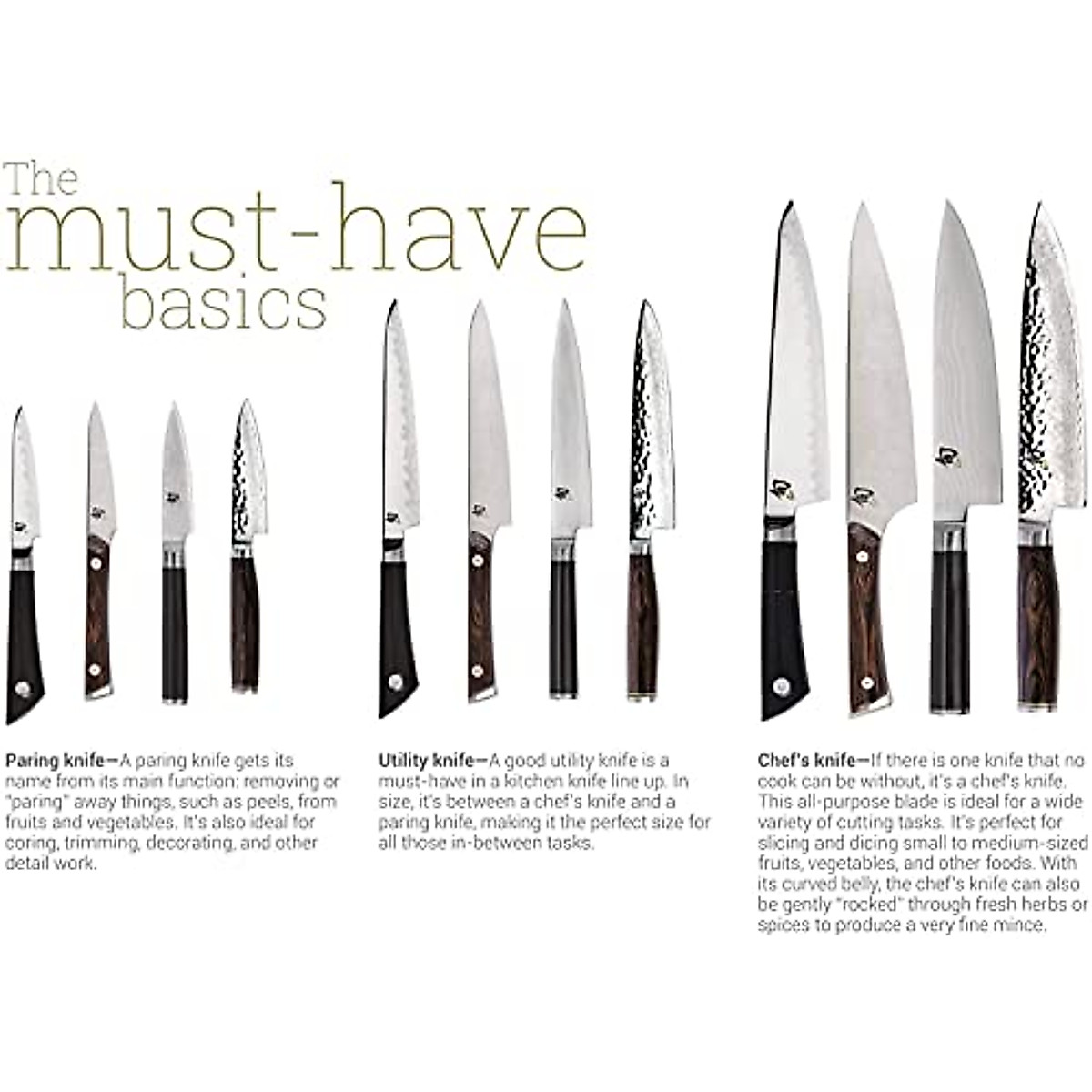 Shun Premier Build-a-Block Set; Includes 8-inch Chef’s Knife, Hand-Hammered Tsuchime Finish, VG-MAX Steel Core, Damascus Cladding; Includes Honing Steel and Sustainable Bamboo Slimline Knife Block